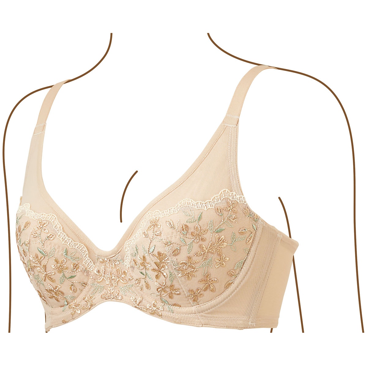 Tシャツみたいなブラ®(超ソフトワイヤー入り・フルカップ) - ファッション通販ならセシール(cecile)