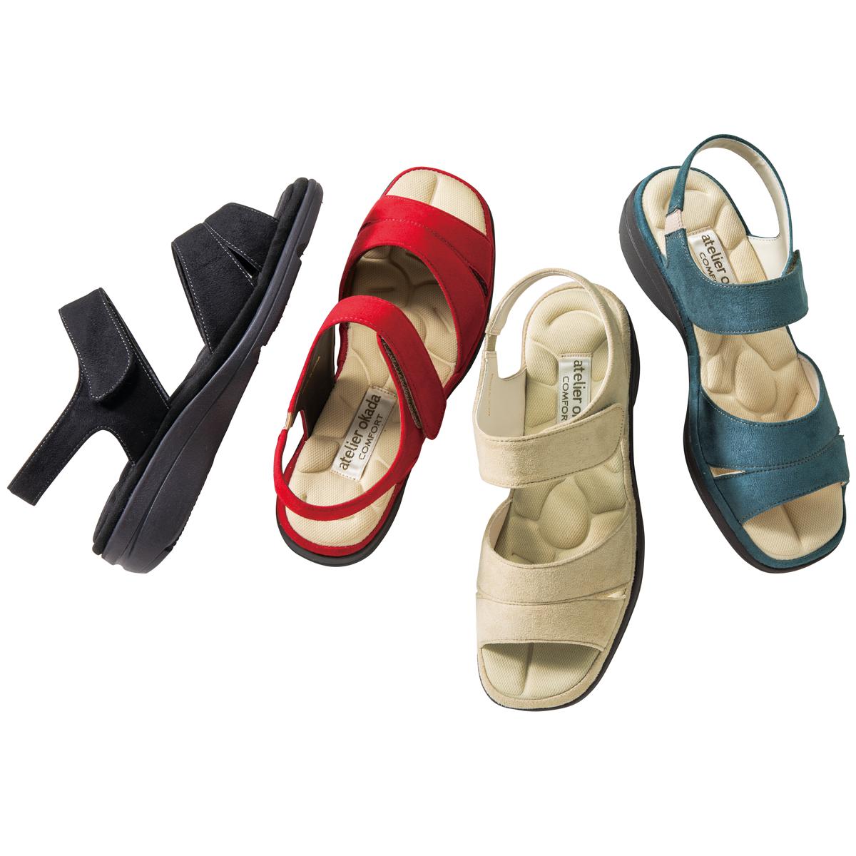 4E軽量コンフォートサンダル/あとりえOKADA - ファッション通販ならセシール(cecile)