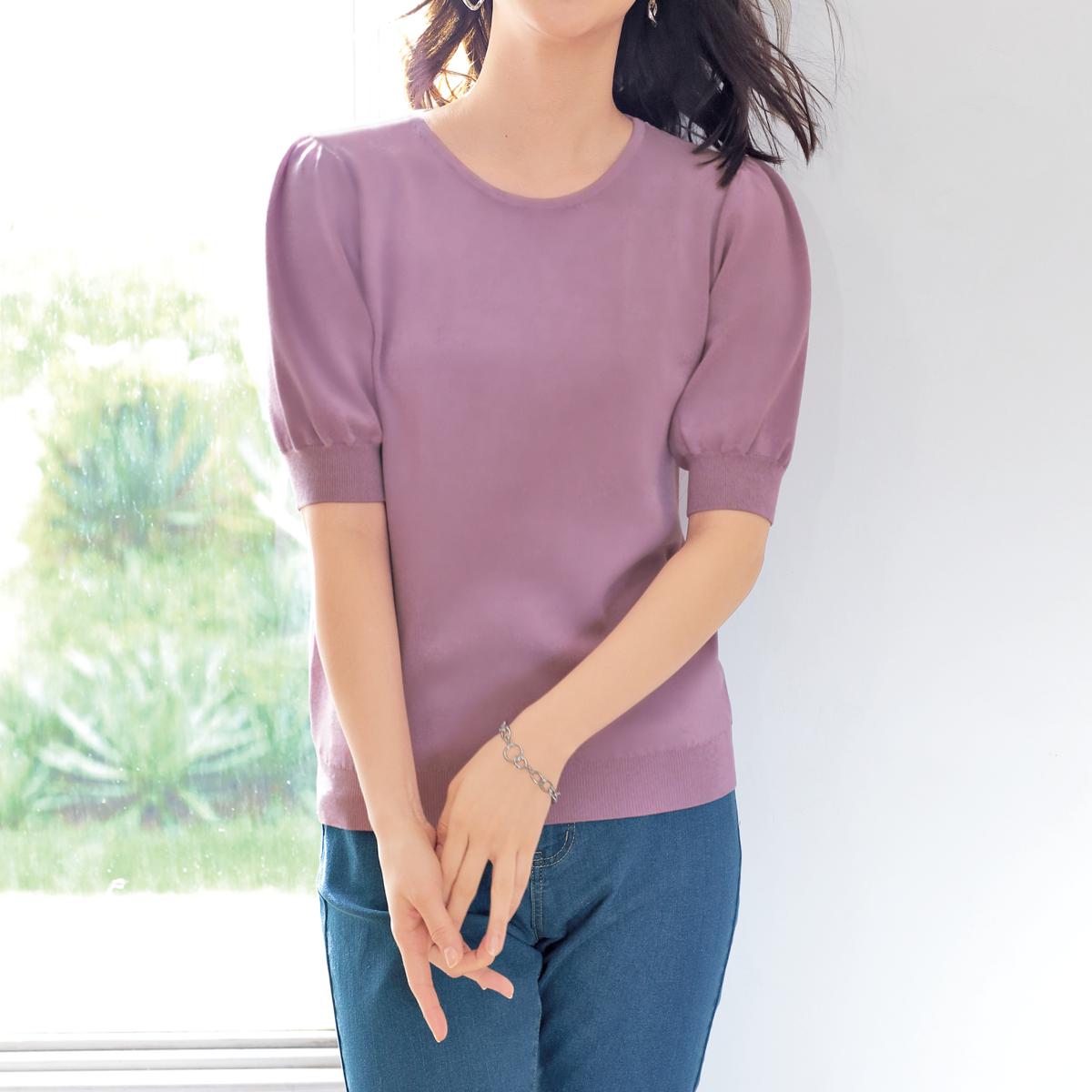 ひんやりニットプルオーバー(UVカット・接触冷感・手洗いOK) - ファッション通販ならセシール(cecile)