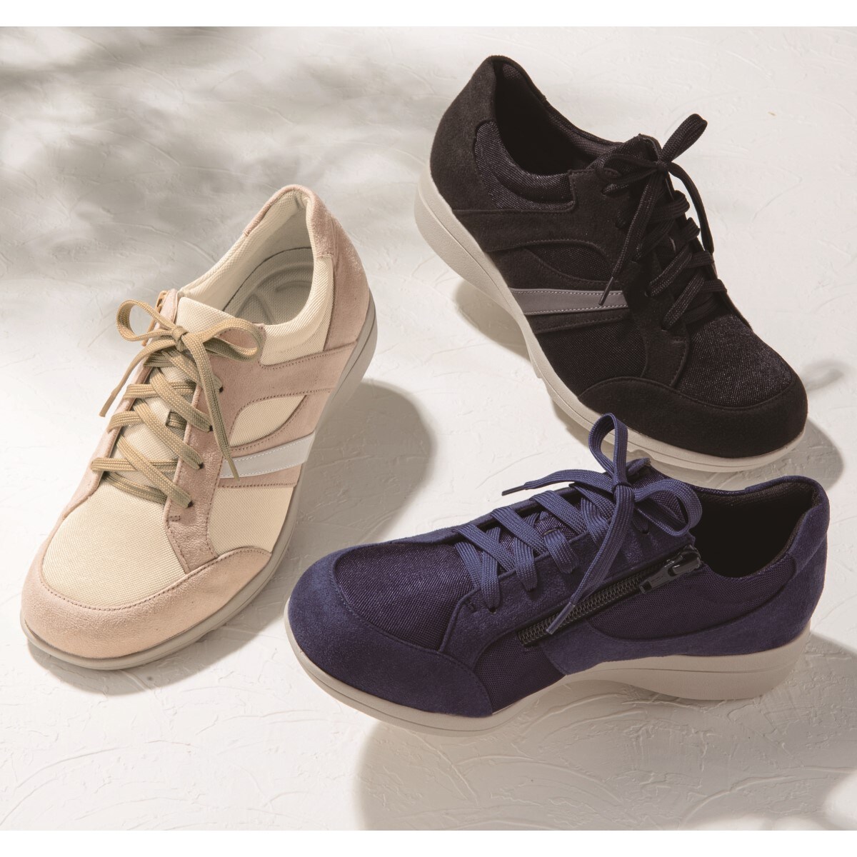 あとりえOKADA 5E軽量ラインデザインスニーカー - ファッション通販ならセシール(cecile)